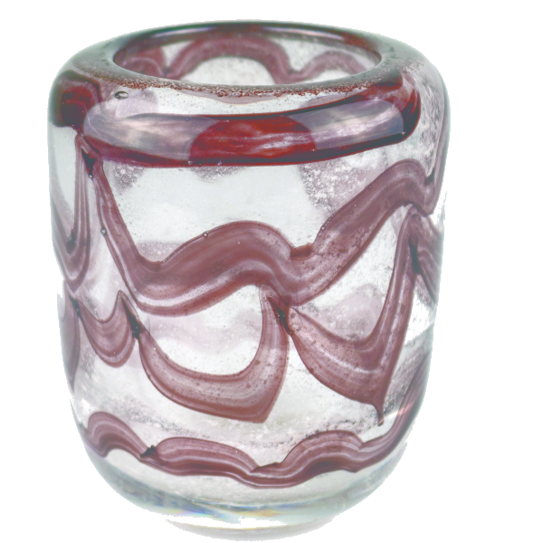 Mears Family Funerals Blown Glass Candle Holder