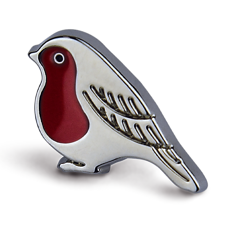 Mears Family Funerals Red Robin Pin