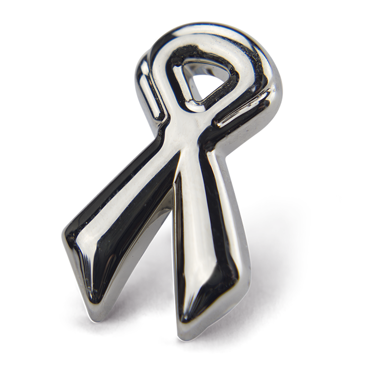 Mears Family Funerals Silver Ribbon Pin
