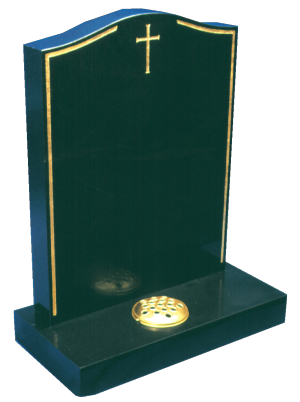 Buy Granite Headstone - Gold keyline & cross design, Memorials,Granite ...