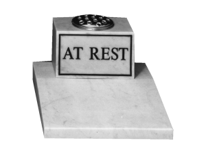 Buy Marble Cremation Memorial - Desk wedge tablet with matching vase ...