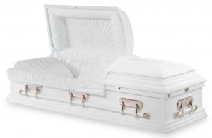 Heavenly White Casket