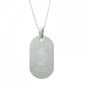 Mears Family Funerals Titanium Memory Tag